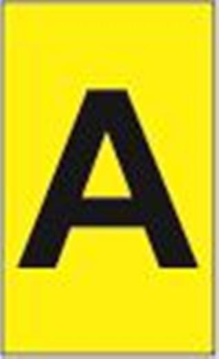 Jual Critchley K-Type cable Marker Black on Yellow, Letter A to M ...