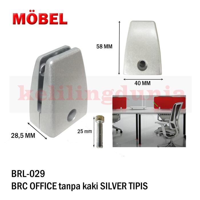 Jual Bracket Partisi Office Penjepit Kaca Kayu Stand Acrylic Sekat Meja ...
