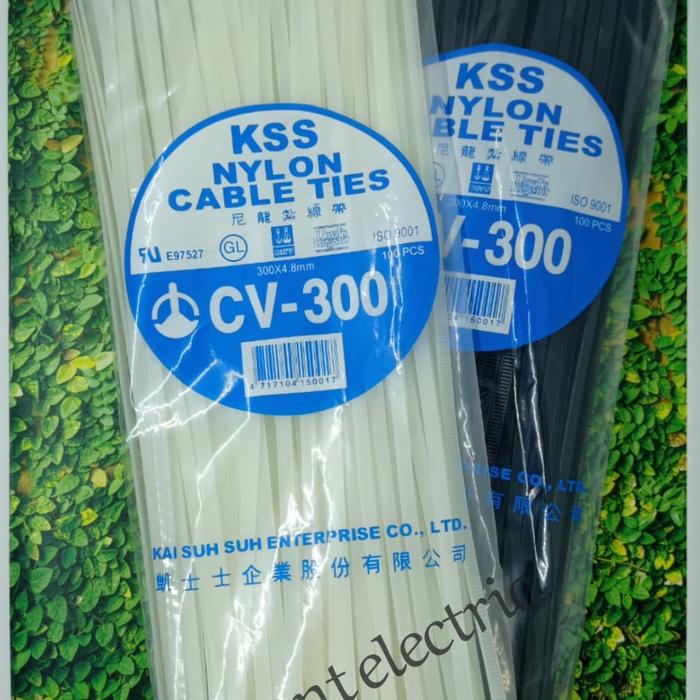 Jual KSS NYLON CABLE TIES CV-300/ 30CM X 4,8MM - Hitam - Jakarta Pusat - Giant electric | Tokopedia