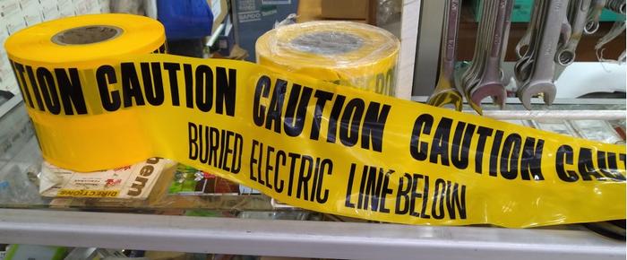 Jual tanda peringatan,under ground warning tape caution water pipe ...