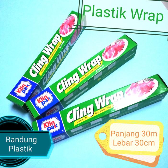 Jual Klin Pak Cling Wrap Dus 30cm x 30m / plastik wrap klinpak / 1pcs ...