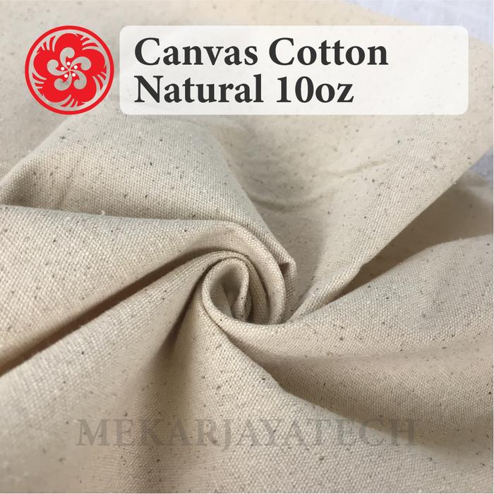 Jual Kain Kanvas greige natural tebal 10oz bahan kanvas lukis - Kab ...