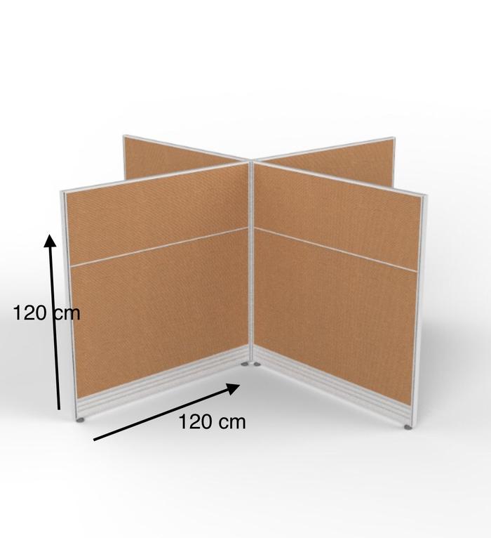 Jual Panel partisi untuk 4 meja Uk.P.120 T.120 cm tebal 25 mm - Kota ...