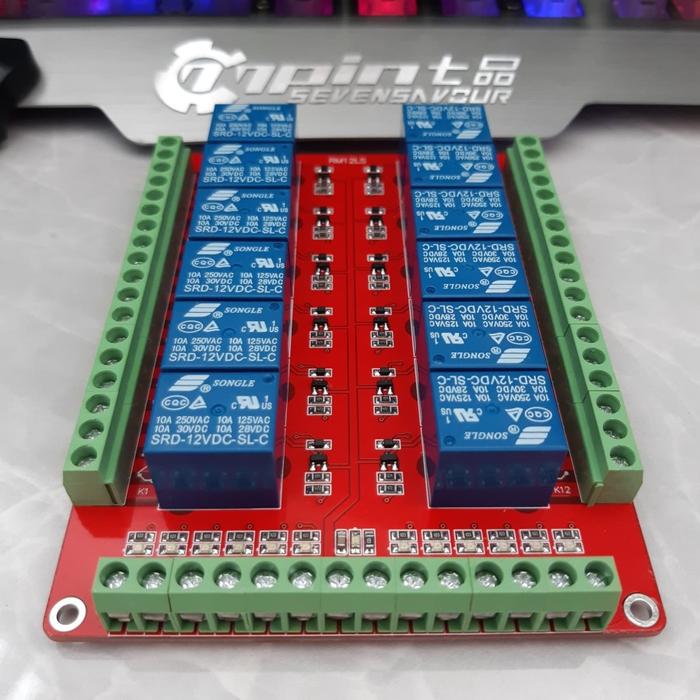 Jual Relay Module 12 Channel 12V Low Active + Songle Full Terminal ...