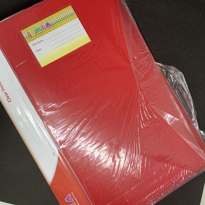 Jual Clear Holder F4 20 Lembar / Map Plastik / Map Kantong - Merah ...