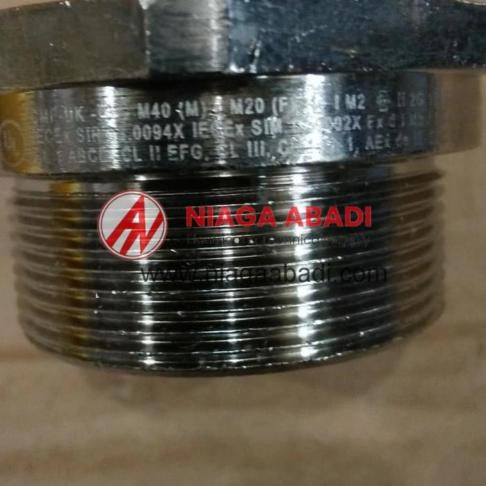 Jual Adaptor Reducer CMP-UK 737 Male M40 x Female M20 Brass Nickel Ex ...