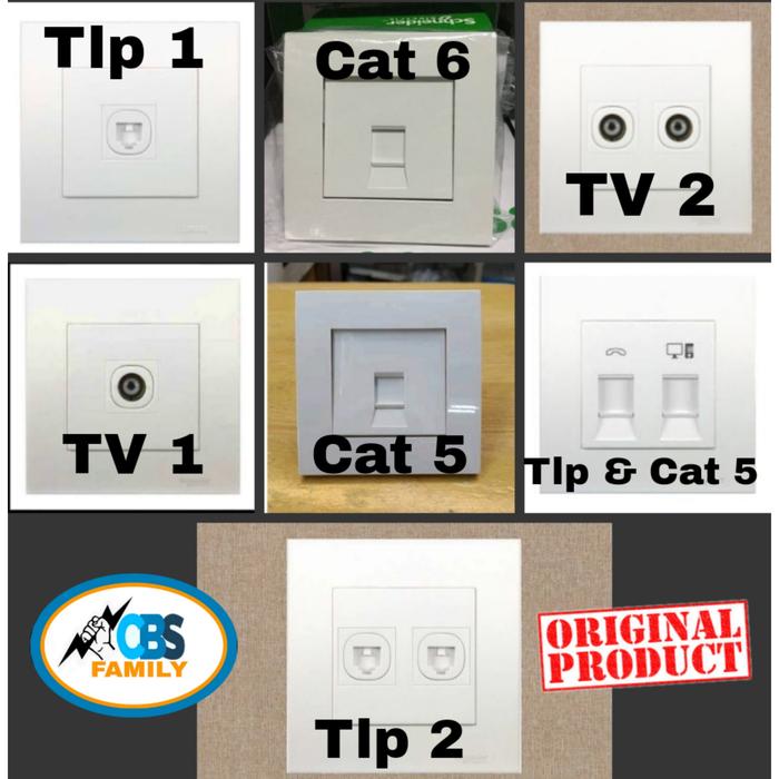 Jual Schneider Outlet Data Cat6 Vivace KB31RJ6 / Socket Data Cat 6 ...