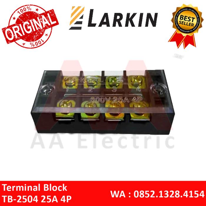 Jual Terminal Block TB-2504 / TB2504 4 Pole 25A LARKIN - Jakarta Pusat ...