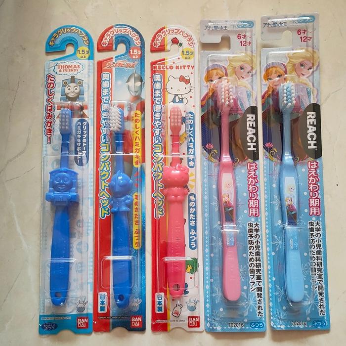 Jual sikat gigi anak hello kitty frozen Elsa Anna ultraman thomas cars ...