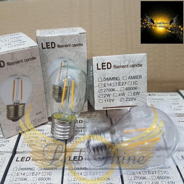 Jual lampu LED bulb bohlam edison / cafe / filament / pijar G45 2W ...