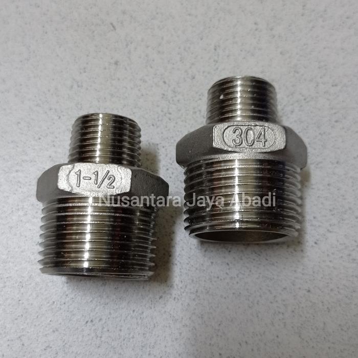 Jual Double Nepel Reducer Stainless 304 1 x 1/2 " inchi - Jakarta Barat ...