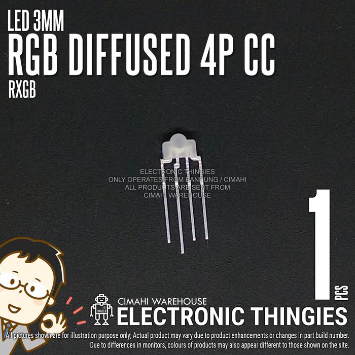 Jual LED RGB 3MM 4P DIFFUSED COMMON CATHODE CC - Kota Cimahi ...