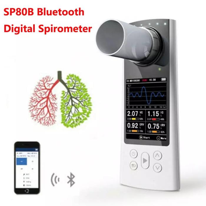 Jual Alat Ukur Pernafasan Paru SP80B Bluetooth Digital Spirometer ...
