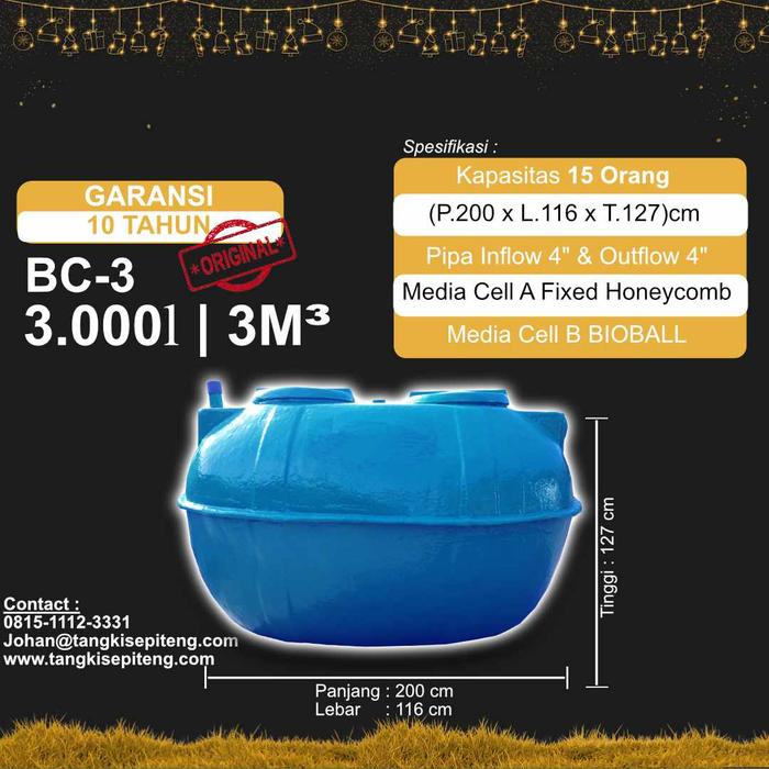 Jual Tangki Septictank BIOTANK 3m3/day 3000 liter 3 m3 - BIOTECH System ...