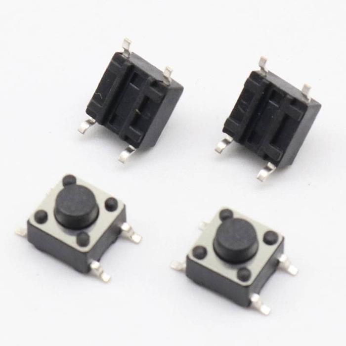Jual Push Button 6x6x6 SMD 4pin Tactile Momentary Switch Tombol Reset ...