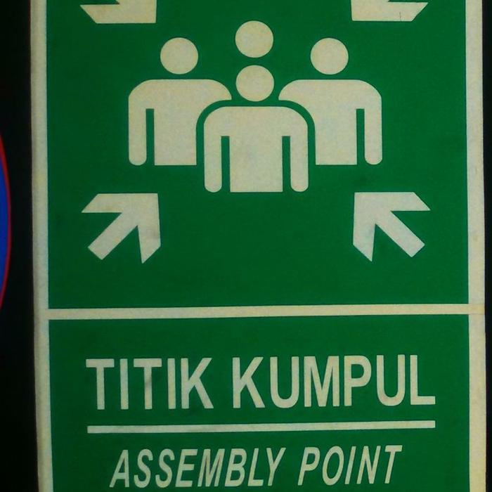 Jual Rambu titik kumpul assembly point. bisa custom design bebas ...