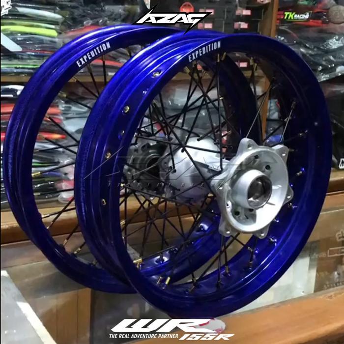 Jual VELG SET SUPERMOTO YAMAHA WR155 EXPEDITION BLUE TROMOL ORIGINAL ...