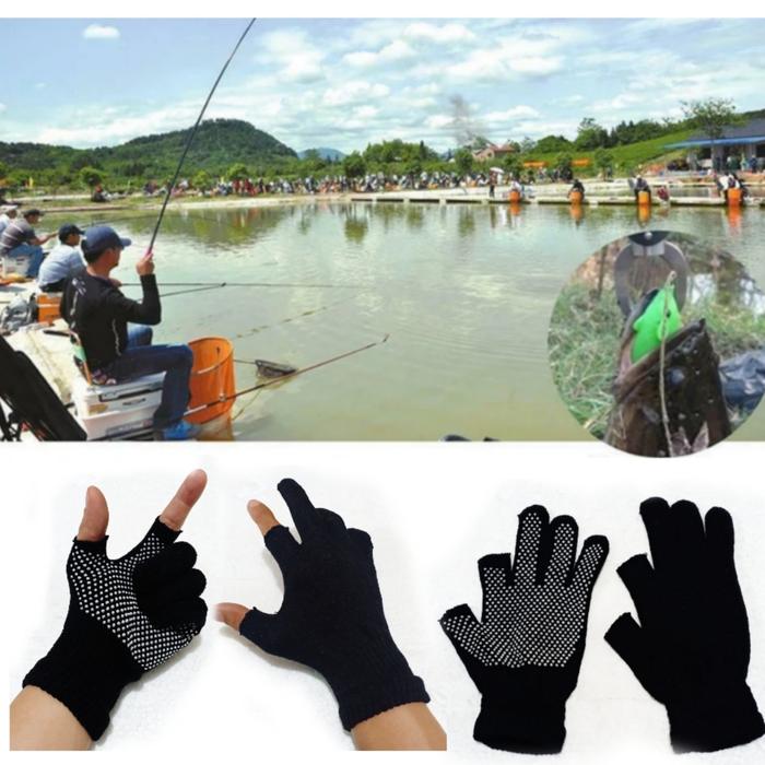 Jual skysport sarung tangan 2 jari mancing sepeda motor gym fitnes all ...