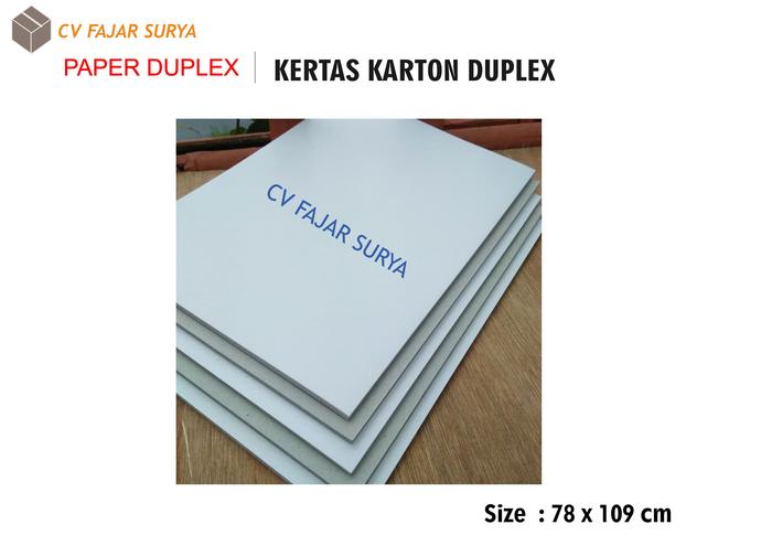 Jual KERTAS DUPLEX / KARTON DUPLEX PLANO/ KERTAS KARTON TEBAL / KERTAS ...