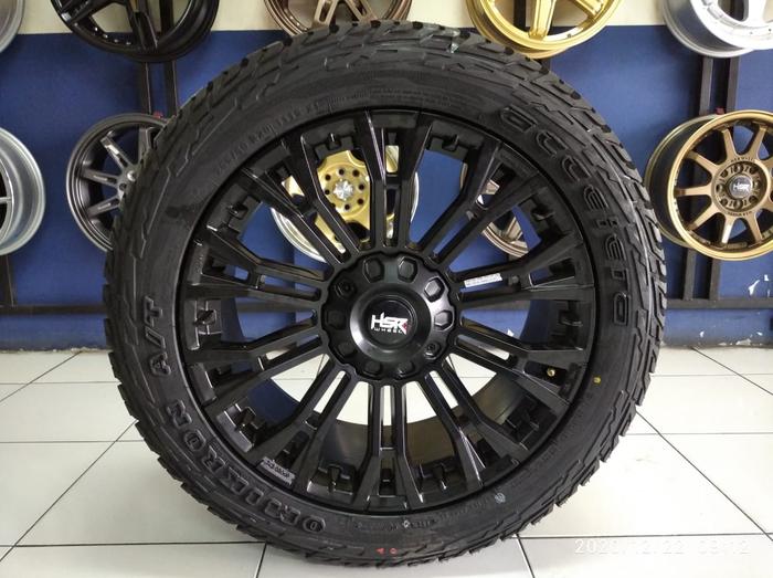 Jual PAKET VELG RING 20 MYTH02 HSR R20 MATT BLACK + BAN PAJERO FORTUNER ...