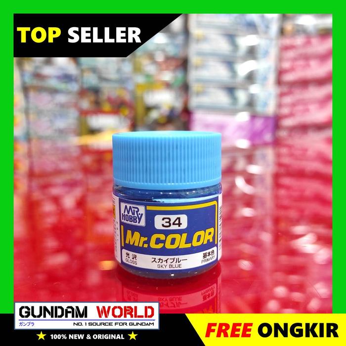 Jual MR COLOR C34 SKY BLUE MR HOBBY CAT GUNDAM - Kota Surabaya - Gundam ...
