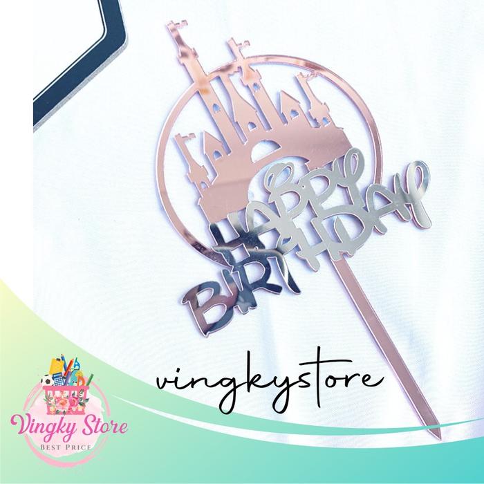 Jual Topper Cake Akrilik Istana Disney / Cake Topper Acrylic Castle ...