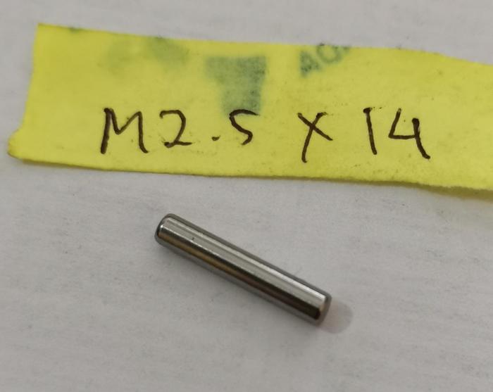 Jual Pin Besi Dowel diameter 2.5mm Panjang 14mm M2.5x14 Steel Locating ...