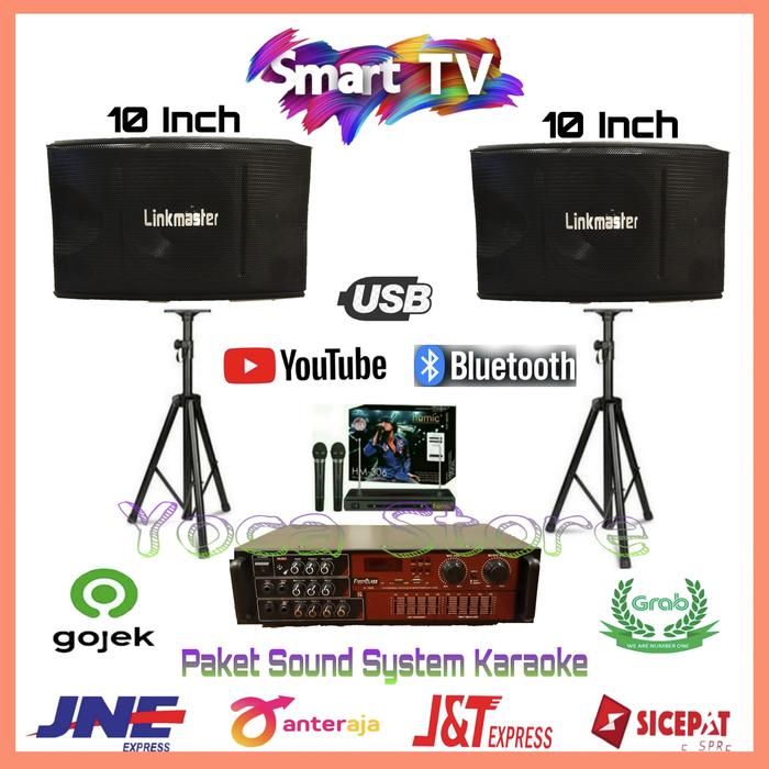 Jual Paket Sound System Karaoke Linkmaster 10 Inch Mic Wireless ...