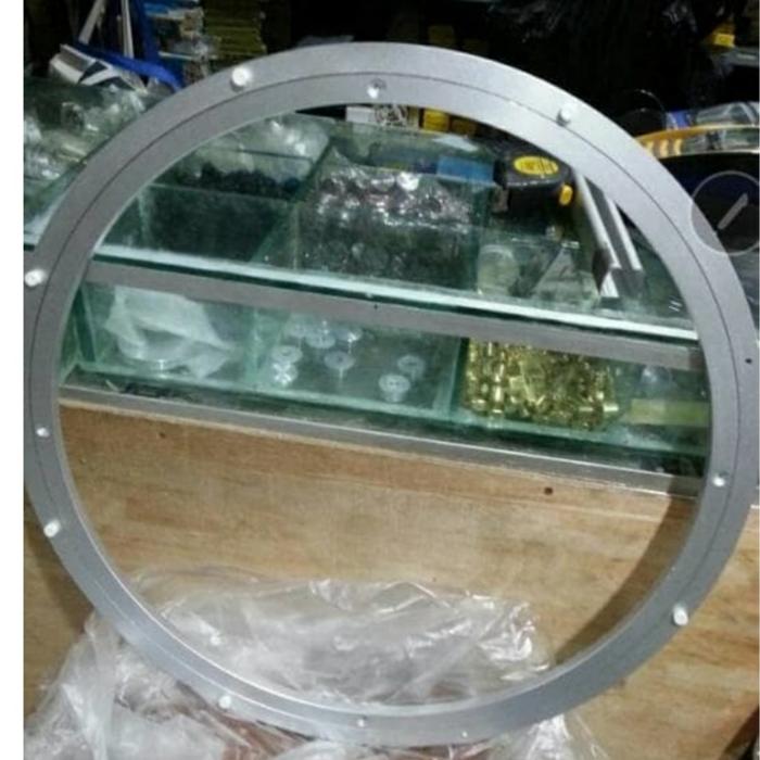 Jual ring bulat meja makan putar 1m kolahar lahar 100 cm bearing kaca ...