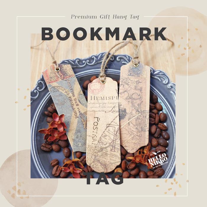 Jual Selipan buku bookmark vintage gift paper tag kado parcel kartu box ...