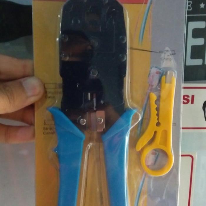 Jual Tang Kriping RJ 45 Tang Krimping RJ45 RJ11 Cat 5 Cat 6 Crimping ...