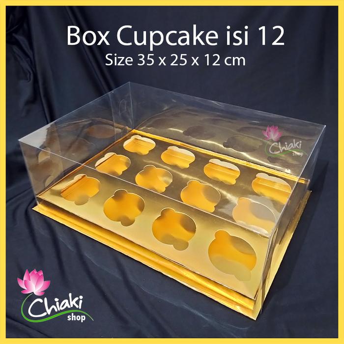 Jual Box Mika Cupcake isi 12 (Gold/silver Insert) - Gold - Kota ...