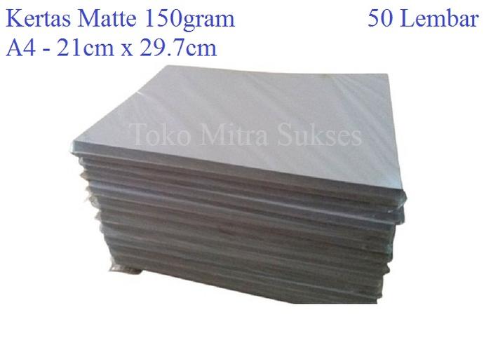 Jual Kertas Matte Paper 150gram A4 isi 50 Lembar - Jakarta Barat - Toko ...