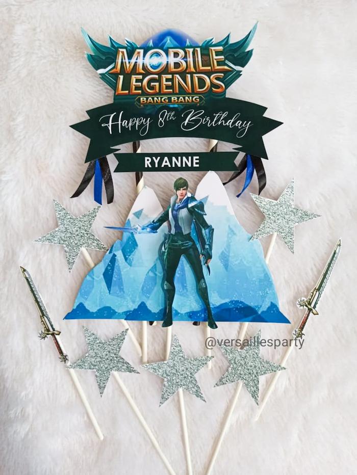 Jual Cake Topper Mobile Legend/Topper Kue Mobile Legend/HiasanKue ...
