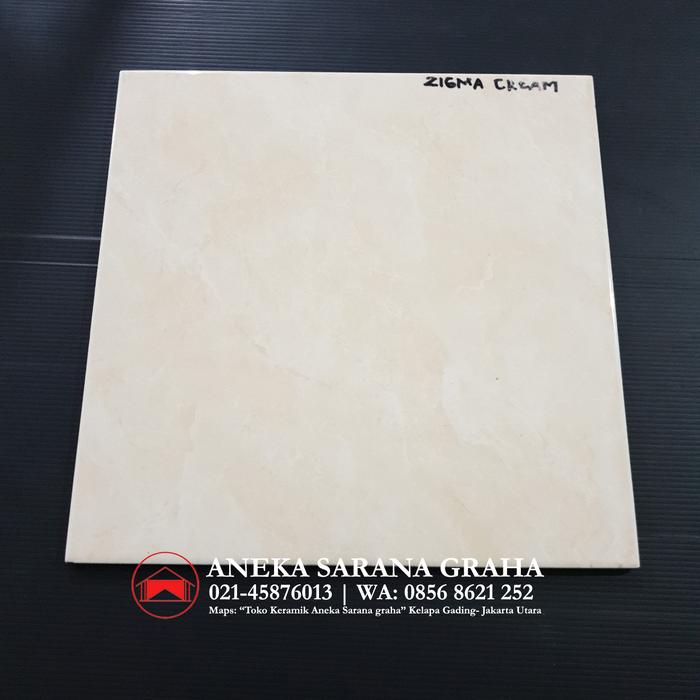 Jual PLATINUM ZIGMA CREAM 30x30 floor tile keramik lantai krem kilap ...