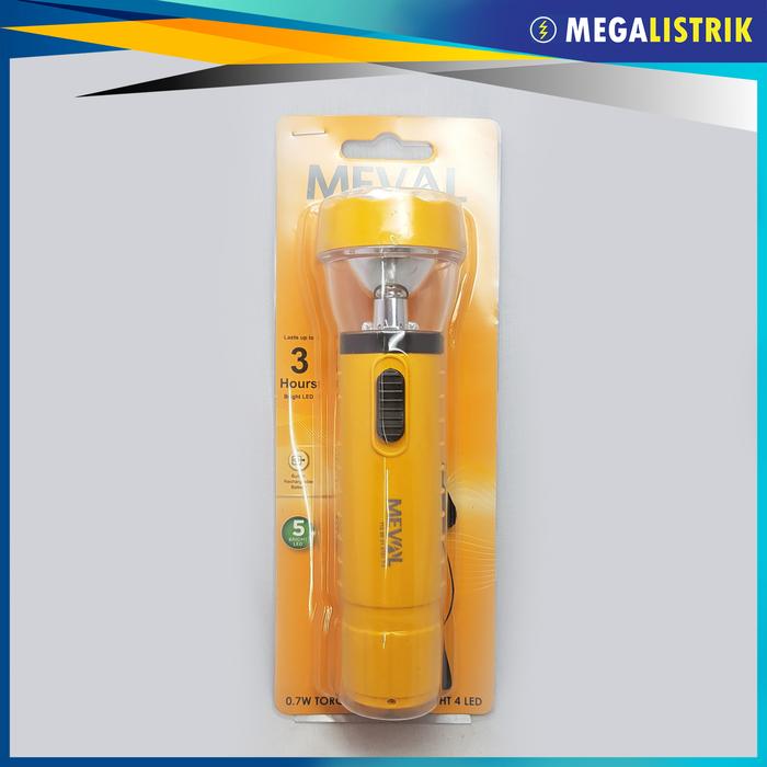 Jual Meval Senter LED 0.7W + Lampu Tidur 4 LED Rechargeable MT4-01A ...