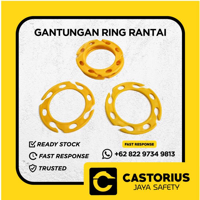 Jual GANTUNGAN RING RANTAI PLASTIK KERUCUT JALAN TRAFFIC CONE PEMBATAS ...