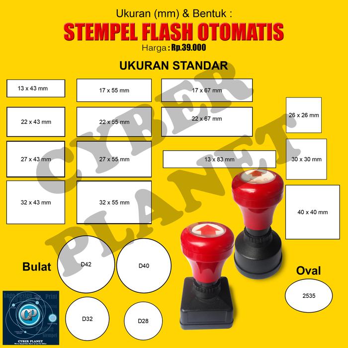 Jual Stempel Warna (Stempel Flash/Otomatis) - Kecil, Hitam - Kab. Bekasi - Stempel Notaris ...