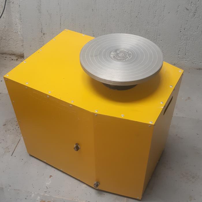 Jual meja putar tanah liat dengan pengatur kecepatan+alat ukir tanah ...