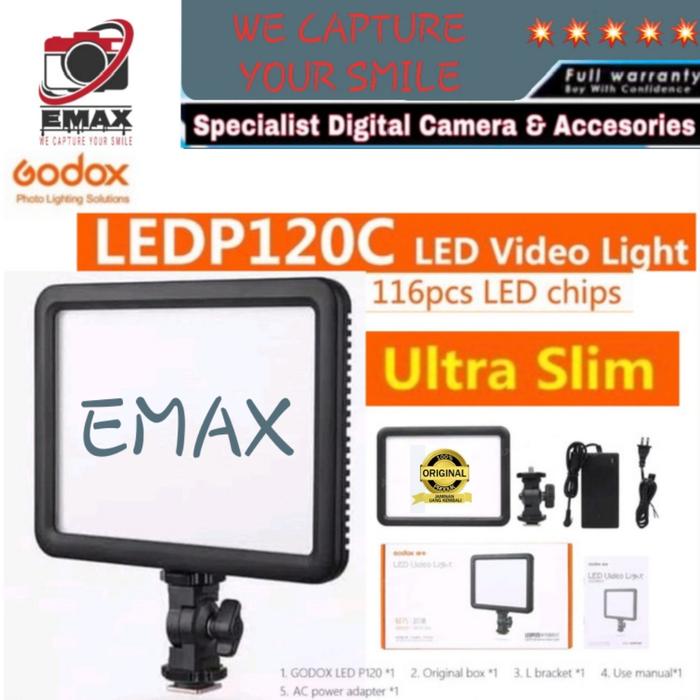 Jual Lampu Godox LED P120C Video Light P 120C free Adapter set ...