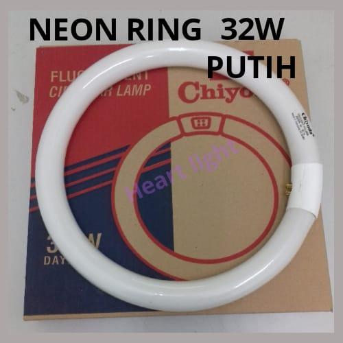 Jual LAMPU NEON TL BULAT 32W PUTIH T8 CHIYODA RING 32W PUTIH FCL DONAT ...