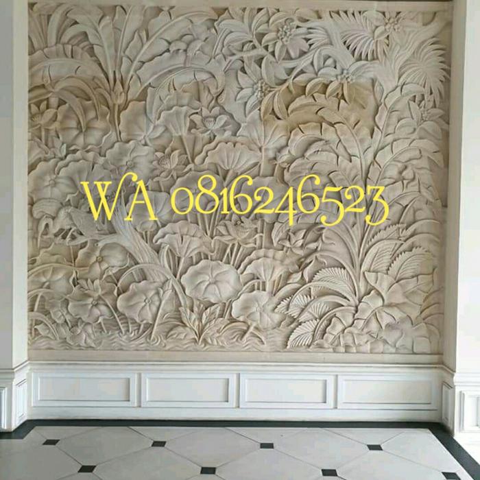Jual relief batu alam dinding batu paras jogja tempel batu putih ...