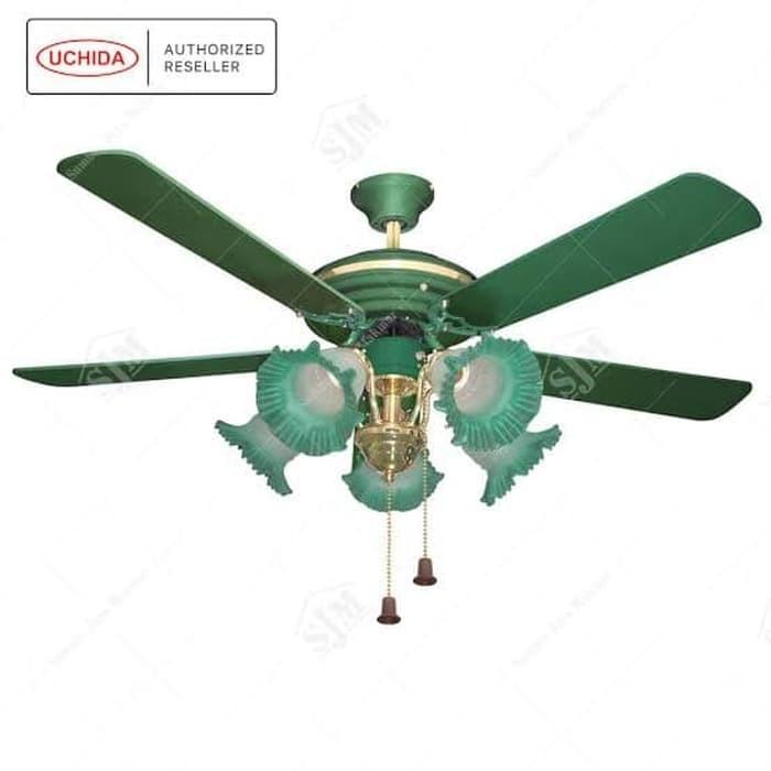 Jual Uchida CF-247 Kipas Angin Plafon Ceiling Fan 52 Inch Hunter Green ...