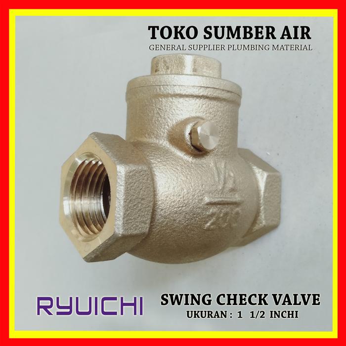 Jual KLEP TABOK KUNINGAN ( 1/2 INCHI ) - BRASS SWING CHECK VALVE ...
