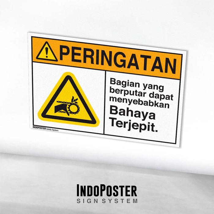 Jual Stiker safety sign K3 ANSI bahaya terjepit oleh bagian yang ...
