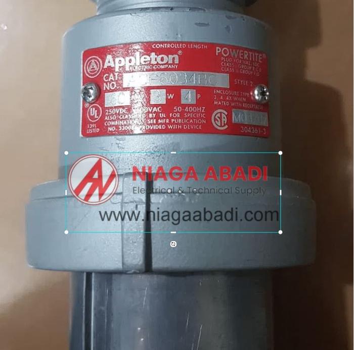 Jual Appleton Powertite Plug 60 AMP ACP6034BC - Jakarta Pusat - Niaga ...