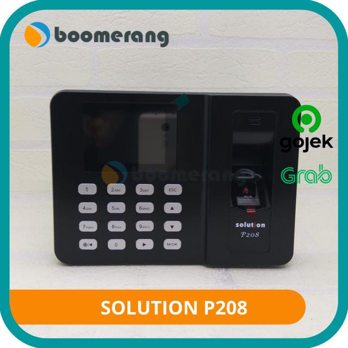 Jual Mesin Absensi Sidik Jari Fingerprint Solution P208 - Kota Palembang - Boomerang CCTV ...