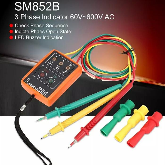 Jual SM852B Phase Detector Rotation tester sequence Meter Indicator 3 ...