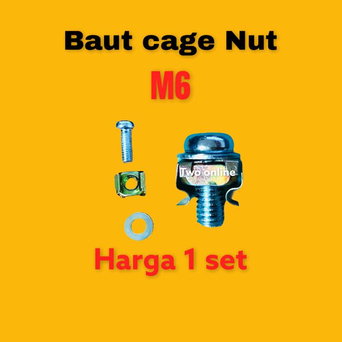 Jual Cagenut Cage Nut Rackmount wallmount rack Baud Rak Server Baut ...