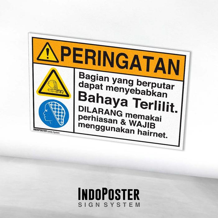 Jual Stiker Safety Sign K3 ANSI Bahaya Terlilit oleh Bagian yang ...